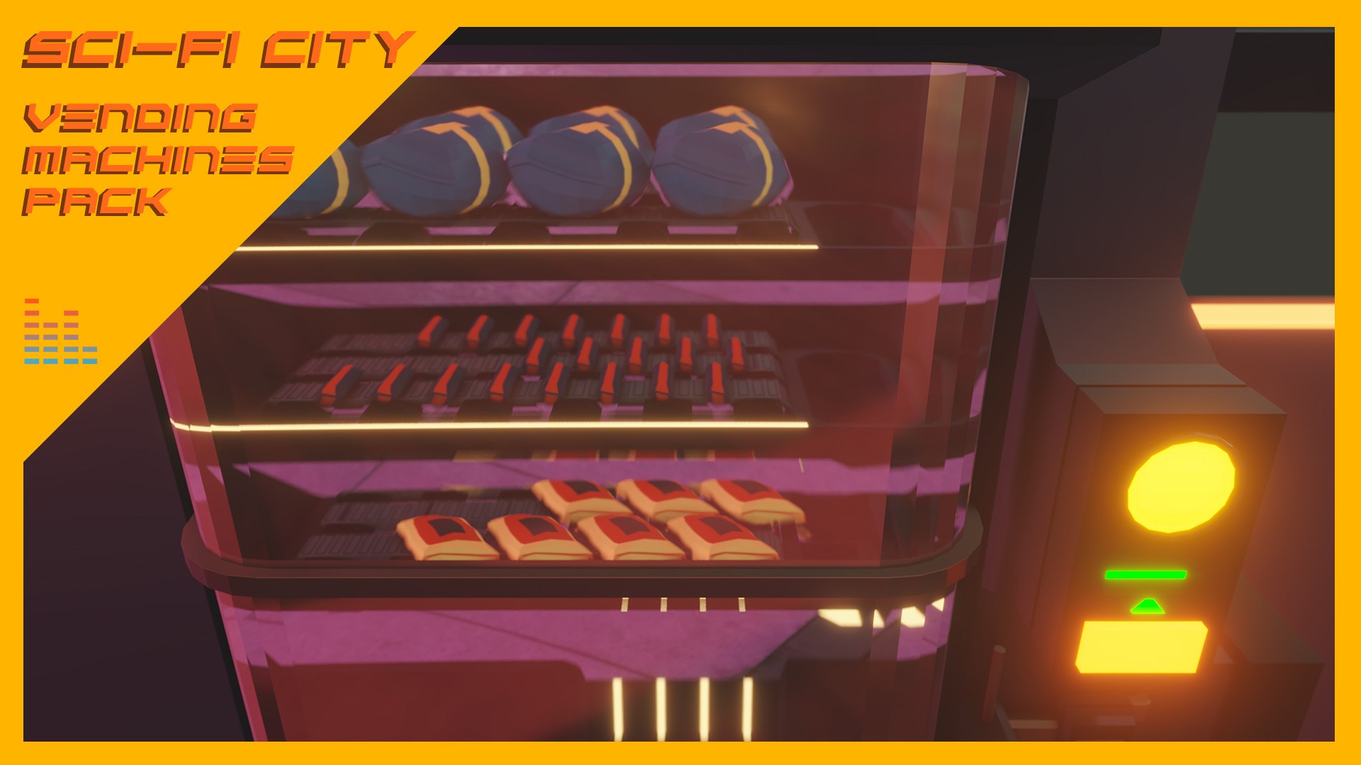 Scifi City Vending Machines Asset Pack 3D model - TurboSquid 2137801