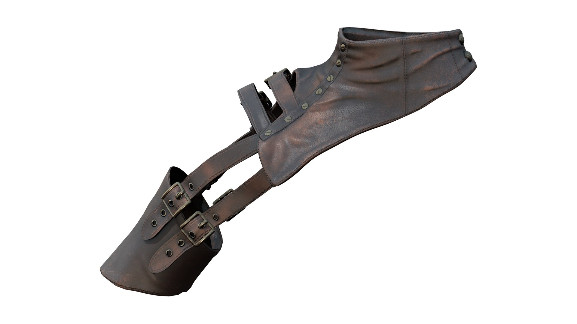 3D Ladies Steampunk Leather Shoulder Armour - TurboSquid 1881674