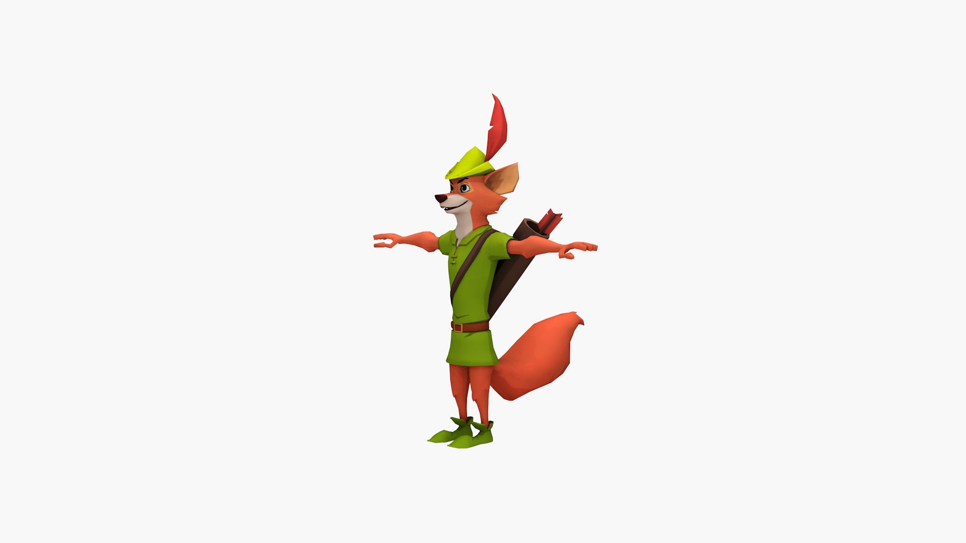 3D Robin Hood Fox - TurboSquid 2388205