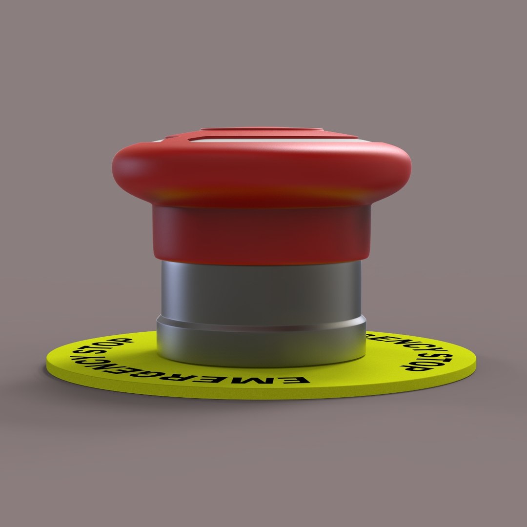 Emergency Button 3D - TurboSquid 1206010
