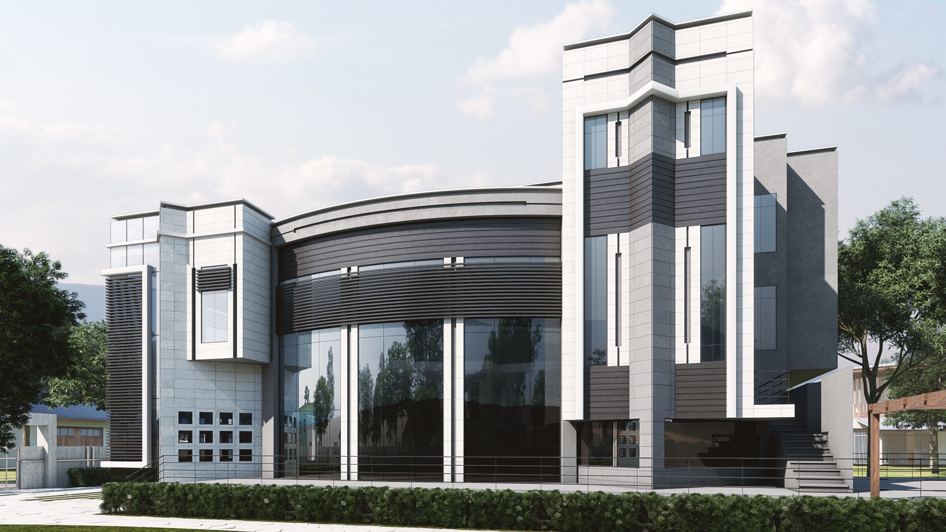 Villa House Building Model - TurboSquid 1667721