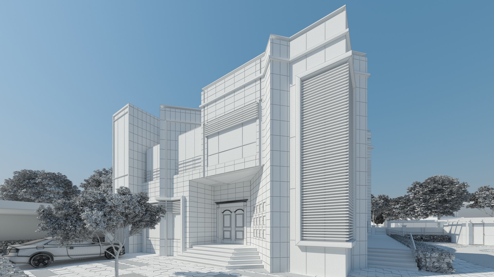 Villa House Building Model - TurboSquid 1667721