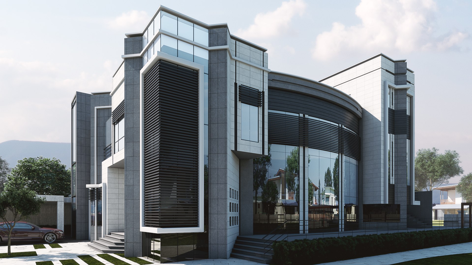 Villa House Building Model - TurboSquid 1667721