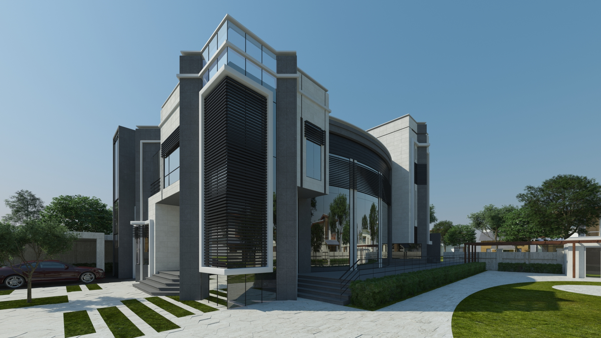 Villa House Building Model - TurboSquid 1667721