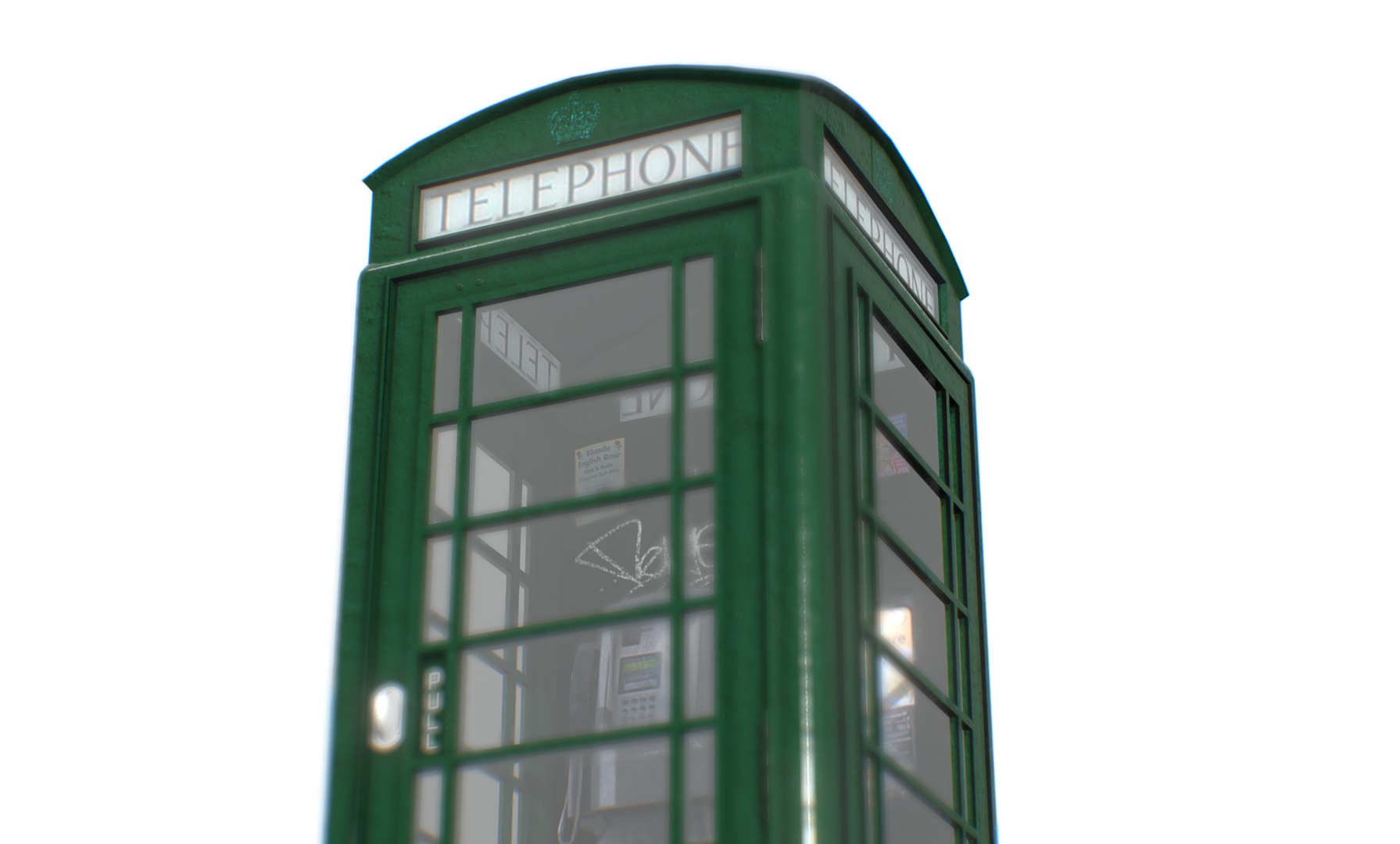 Green English Telephone Box K6 3D Model - TurboSquid 2146682