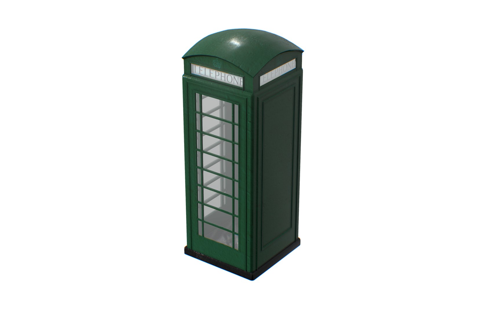 Green English Telephone Box K6 3D Model - TurboSquid 2146682