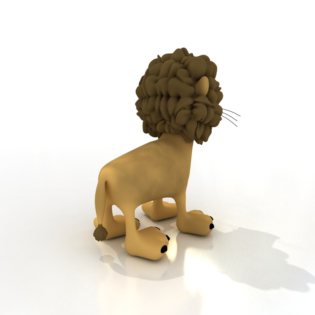 Cartoon Lion Rigged 3d Model