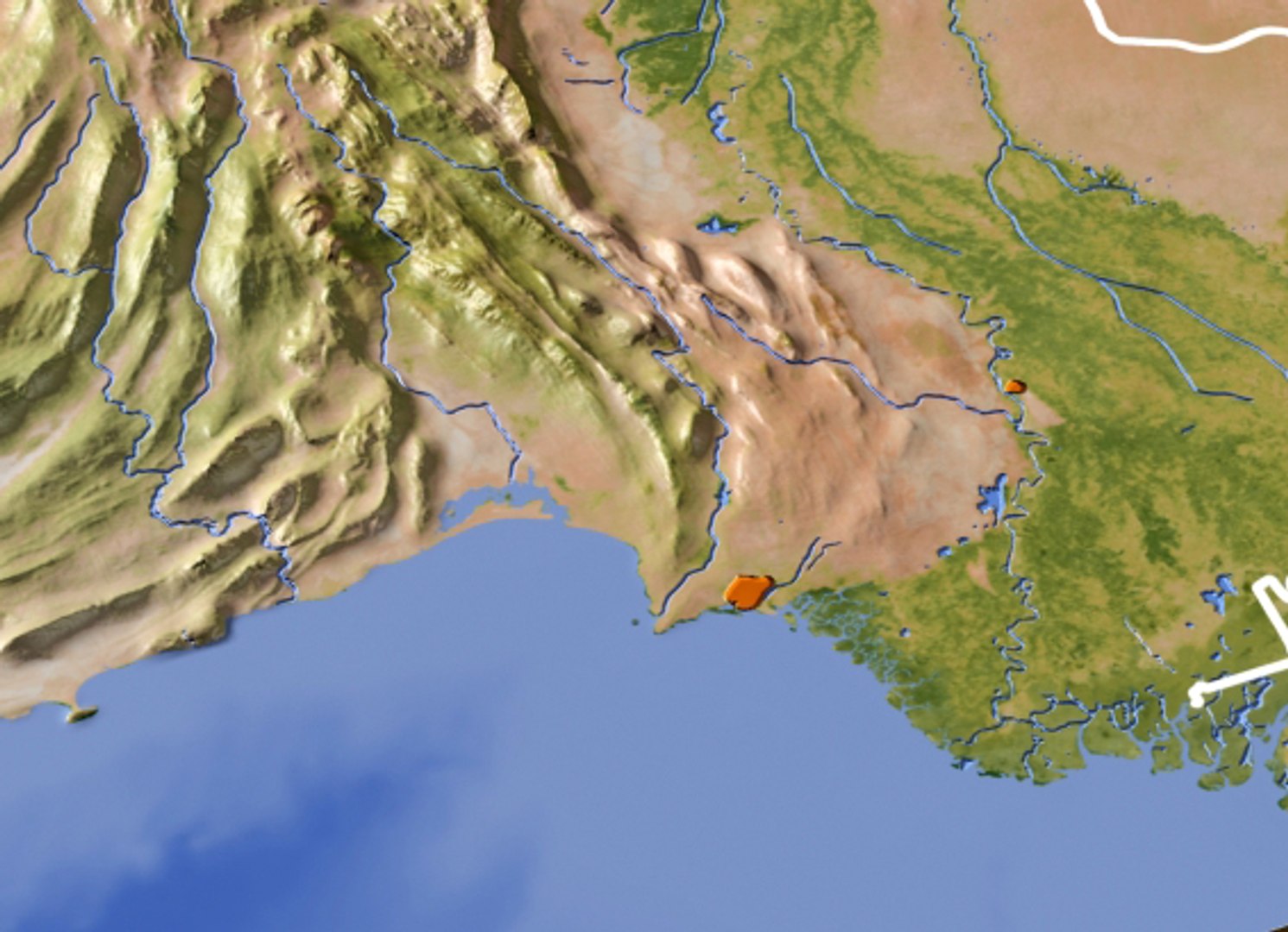 Relief Pakistan 3d Model