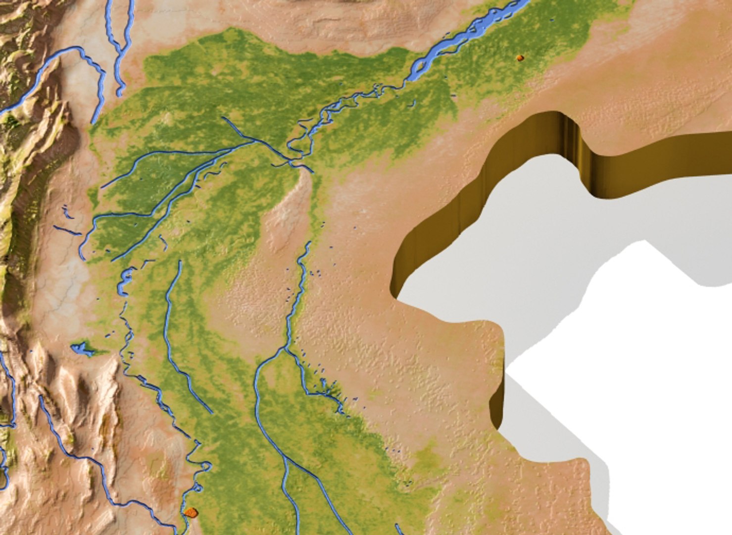 Relief Pakistan 3d Model
