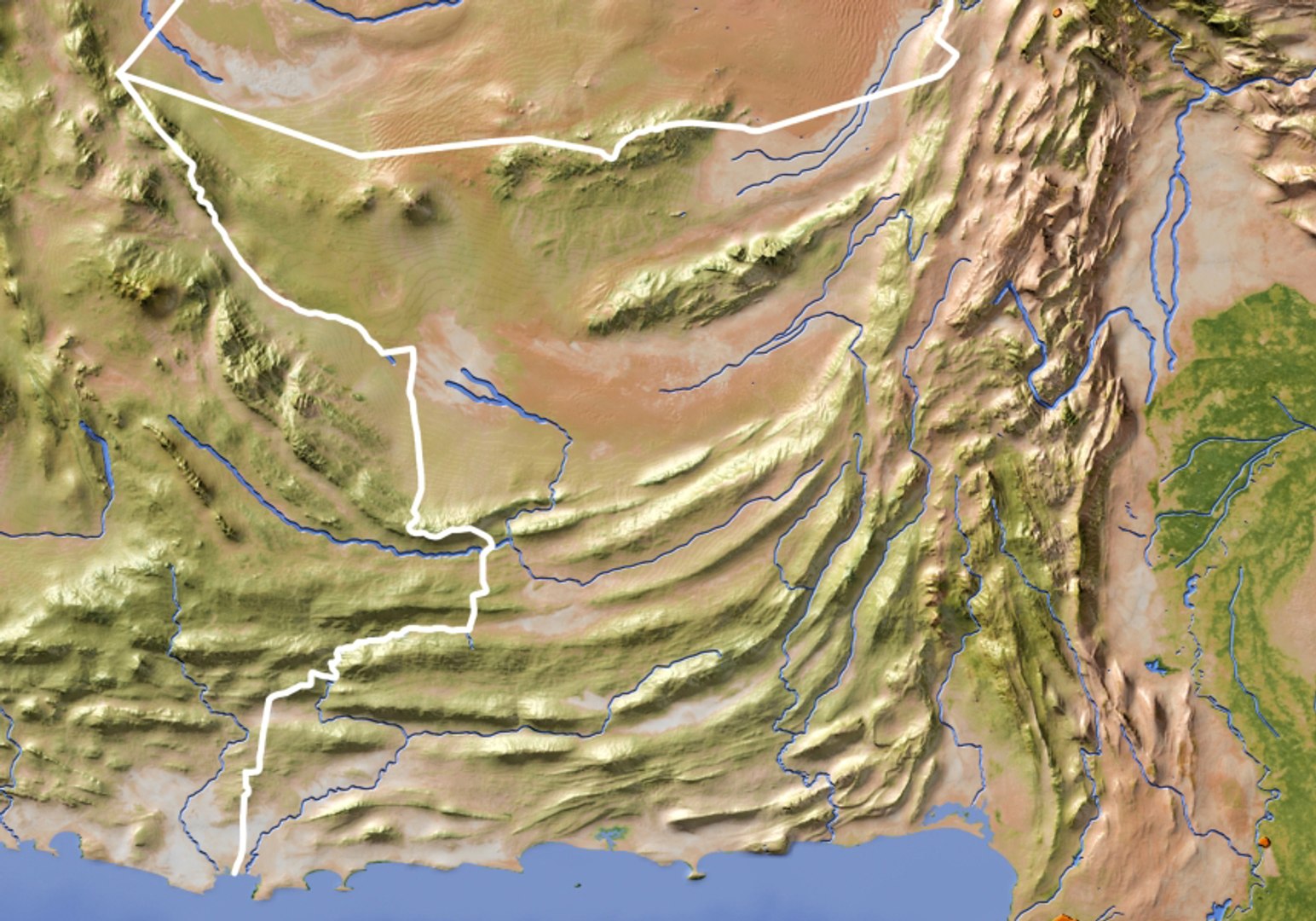 Relief Pakistan 3d Model