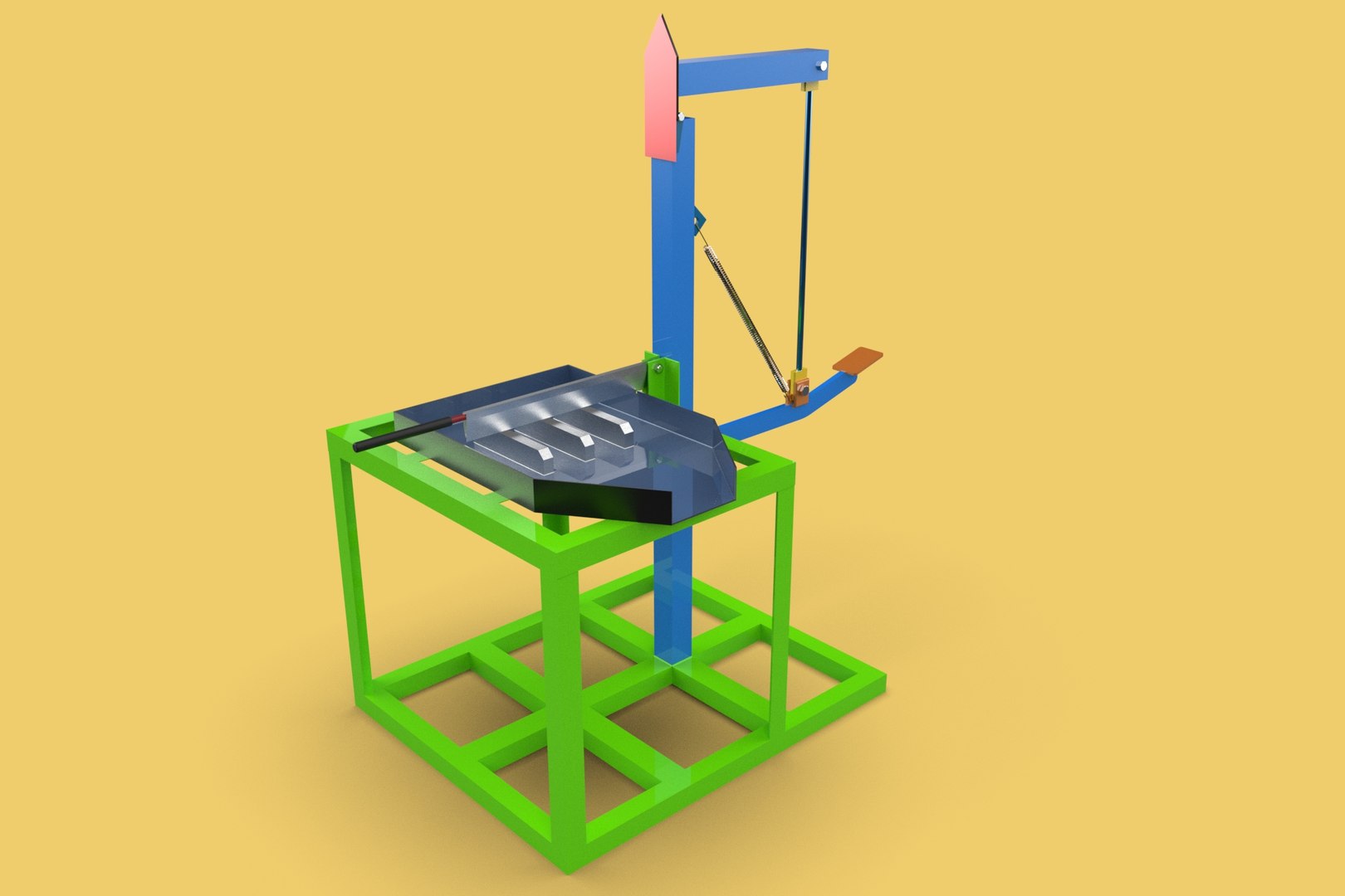 HANDLE COCONUT PEELER SPLITTER CUT TOOL DEHUSKER SHELL EXTRACTOR 3D ...