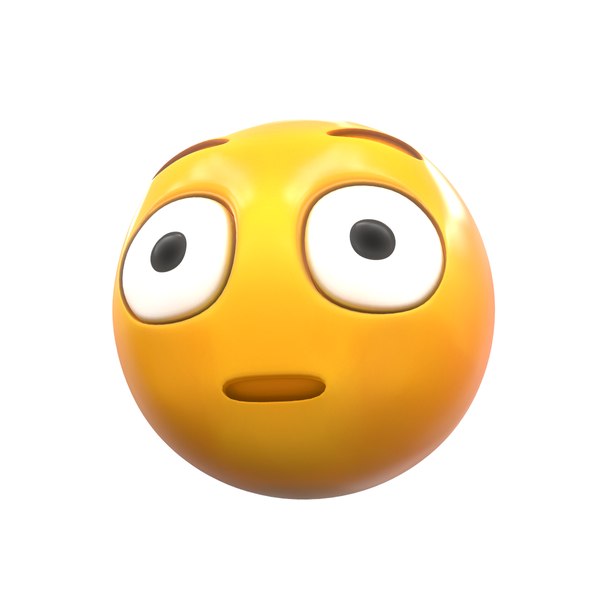 3D emoji flushed face model - TurboSquid 1400761