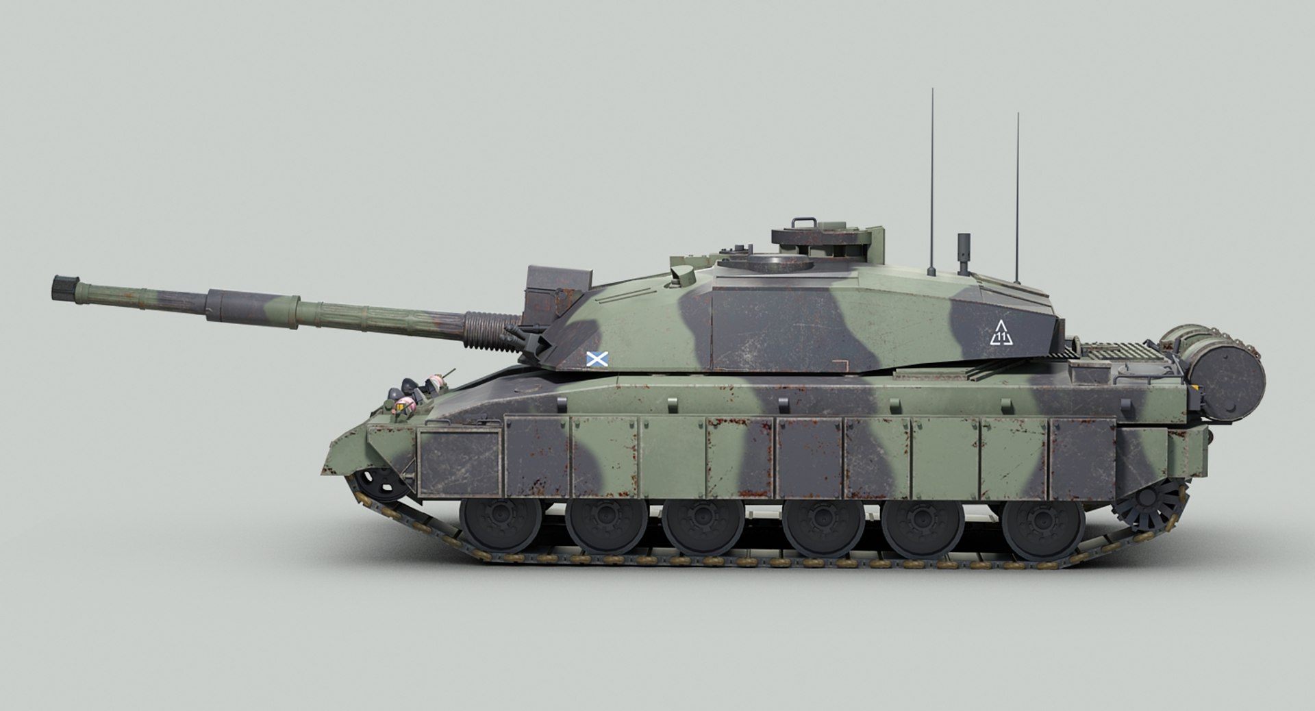 3d British Challenger 2 Mbt Model