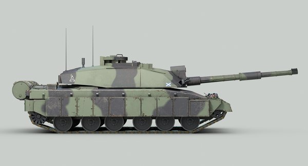 3d british challenger 2 mbt model