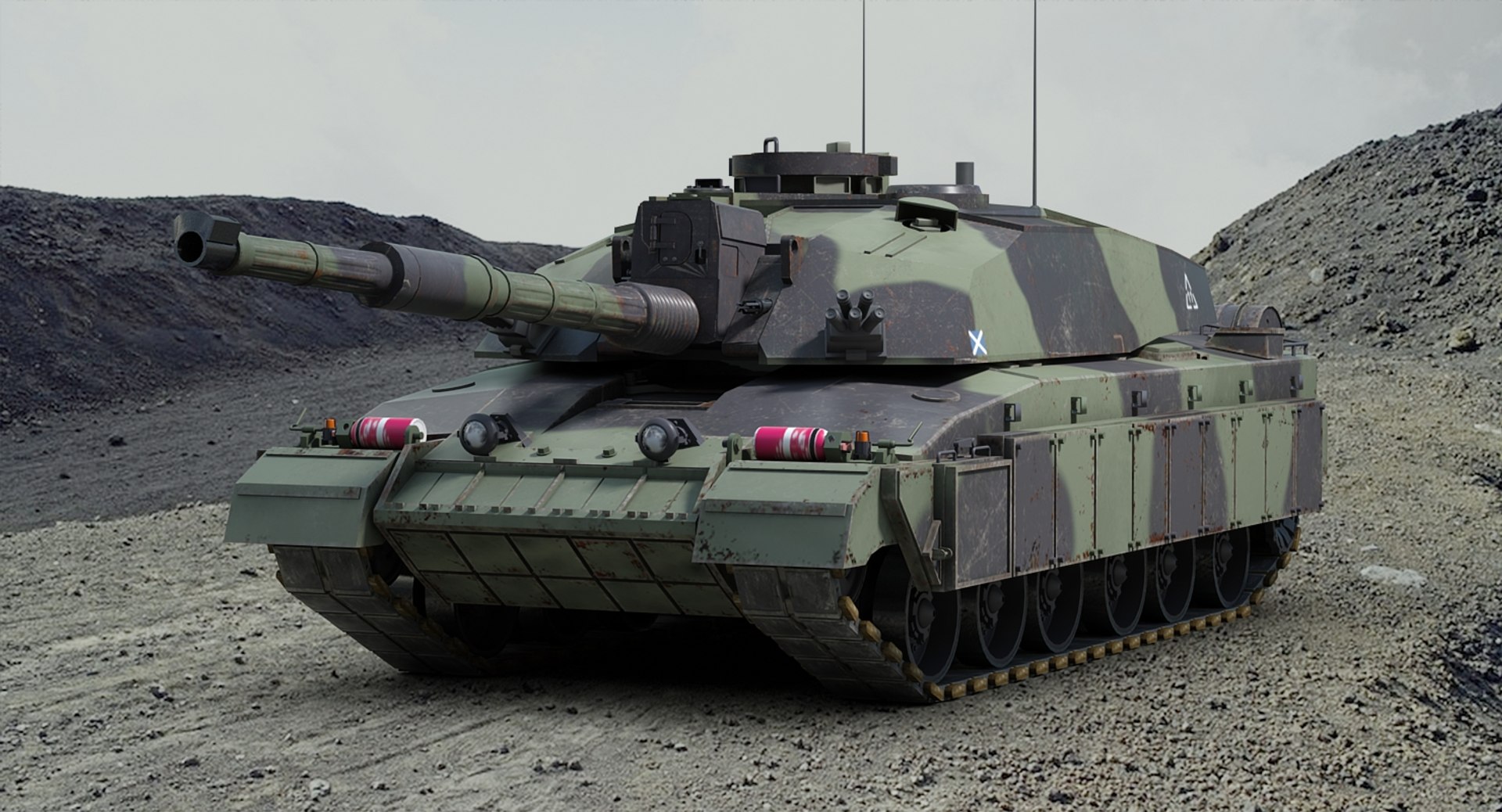 3d British Challenger 2 Mbt Model