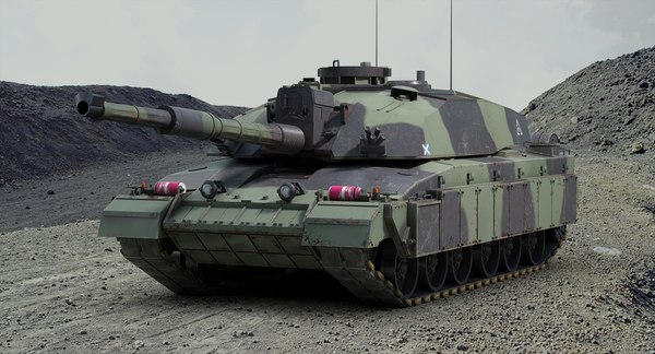 3d british challenger 2 mbt model