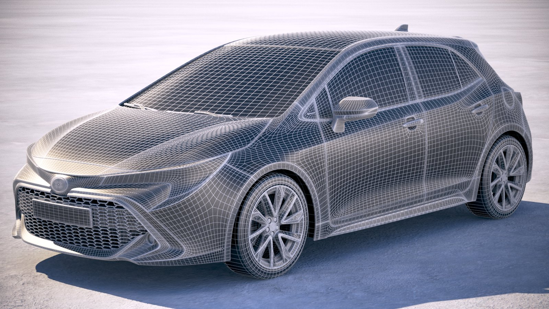 Toyota corolla hatchback 3D model - TurboSquid 1284455