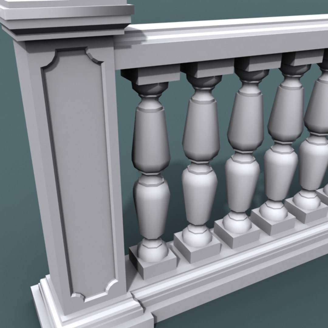 3d balustrade architectural model