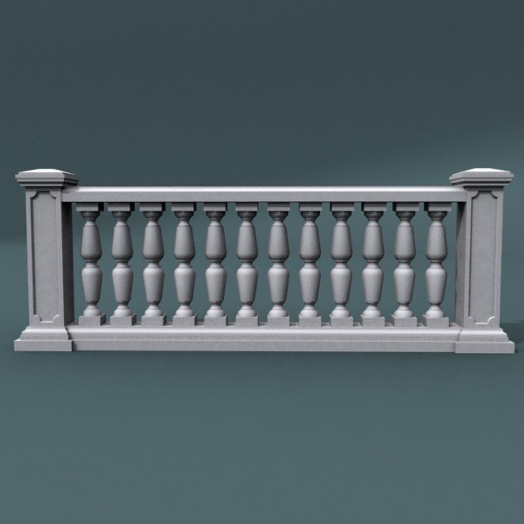 3d balustrade architectural model