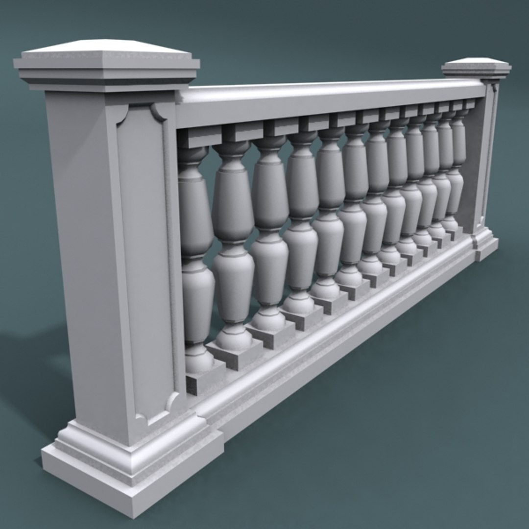 3d balustrade architectural model