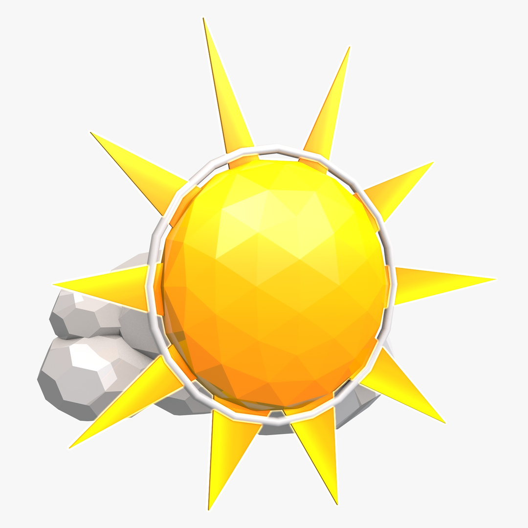 sun clouds 3d model
