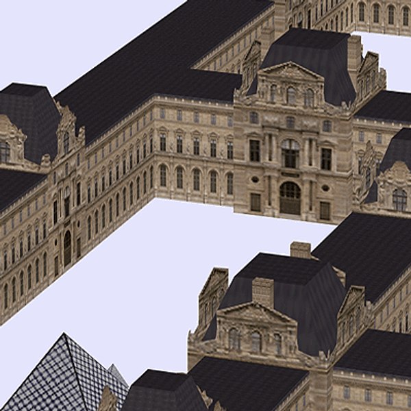 3d model of louvre