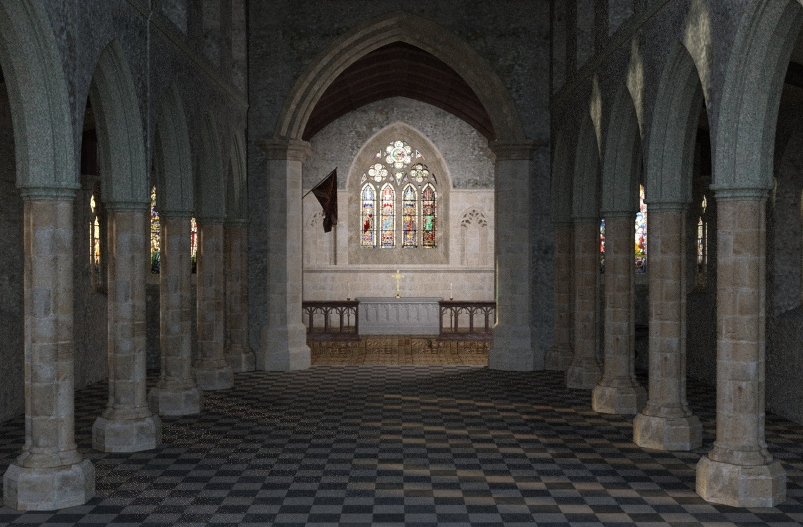 Church Nave Model - TurboSquid 1581904