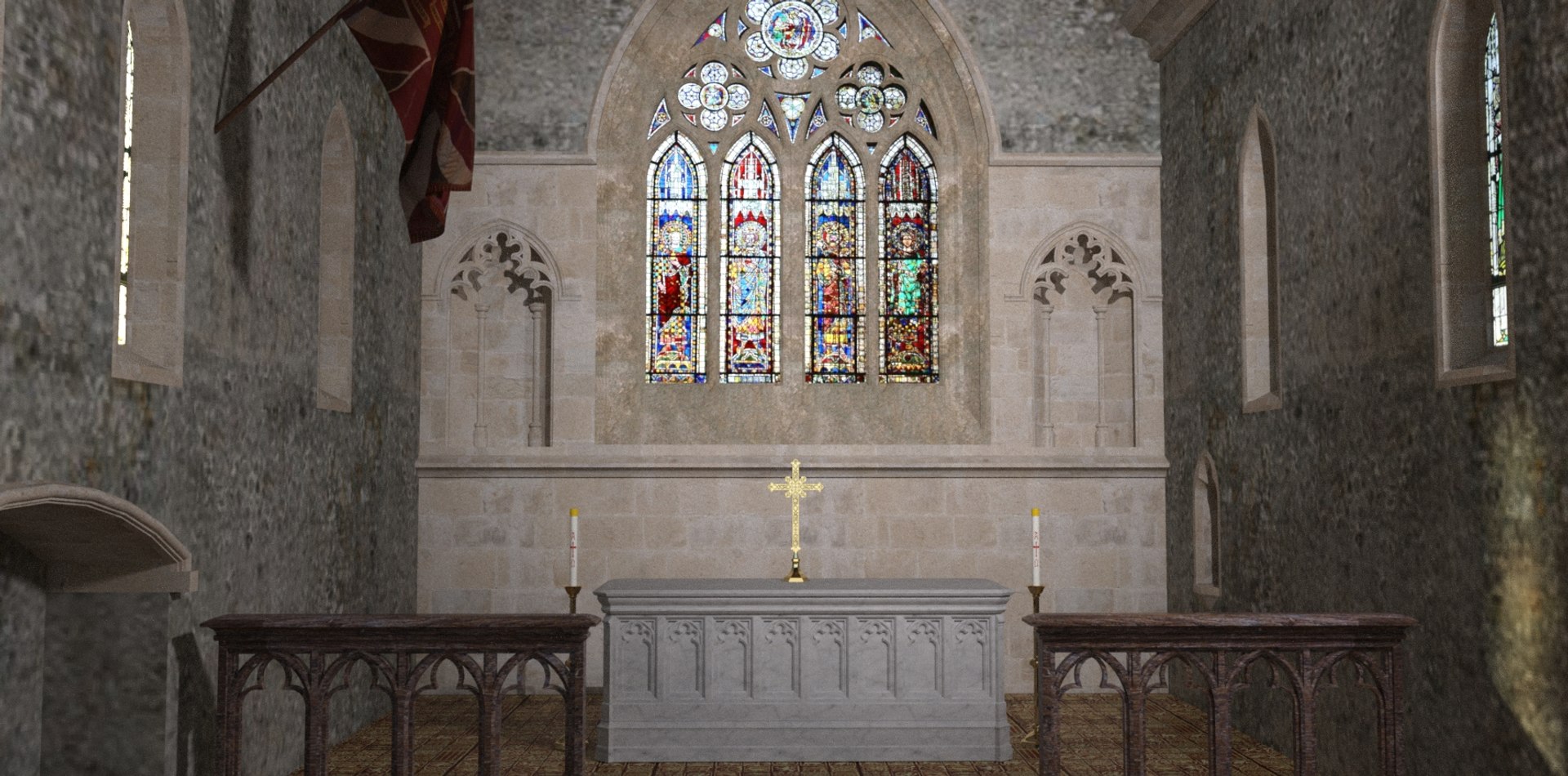 Church Nave Model - TurboSquid 1581904