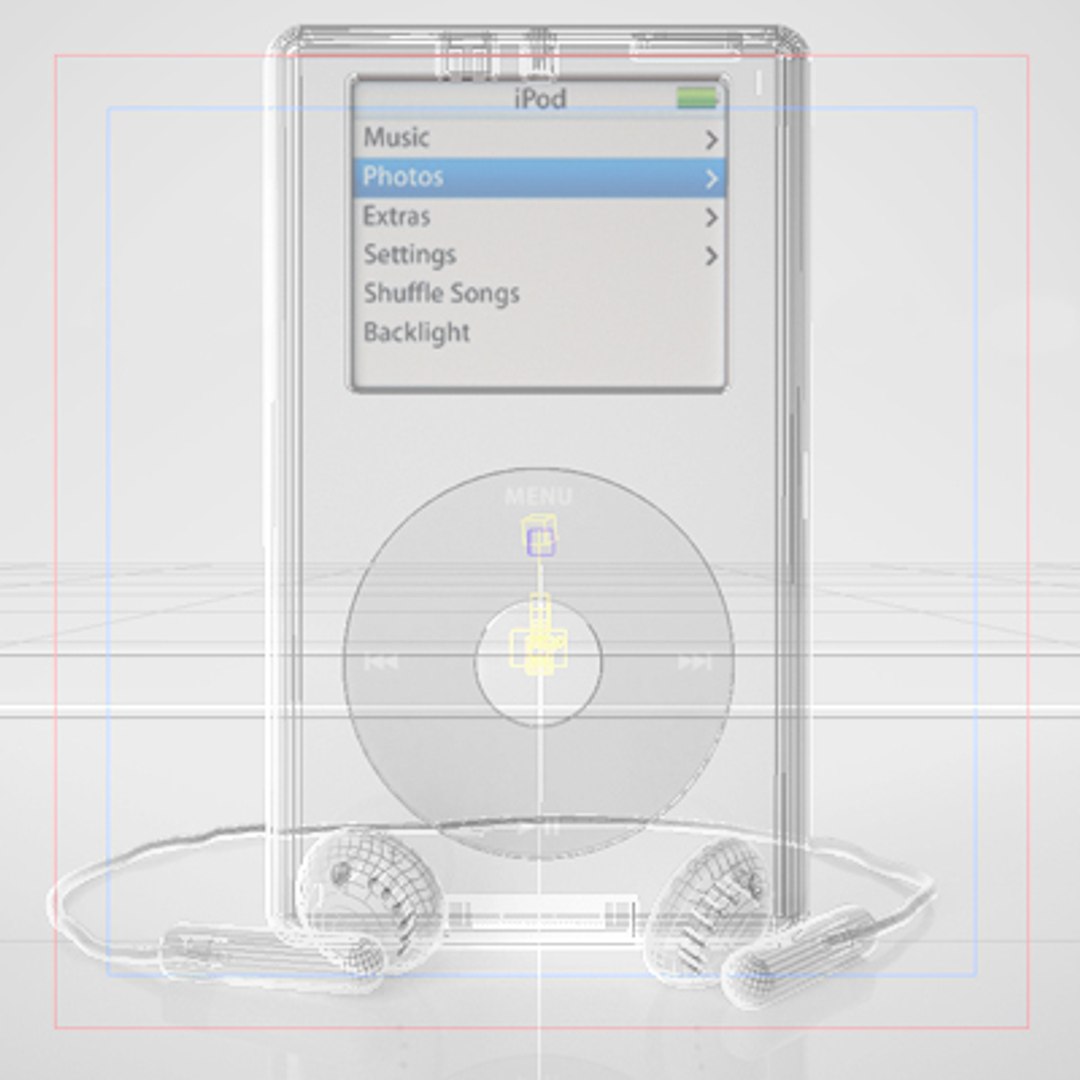 3d model of apple ipod 4th generation