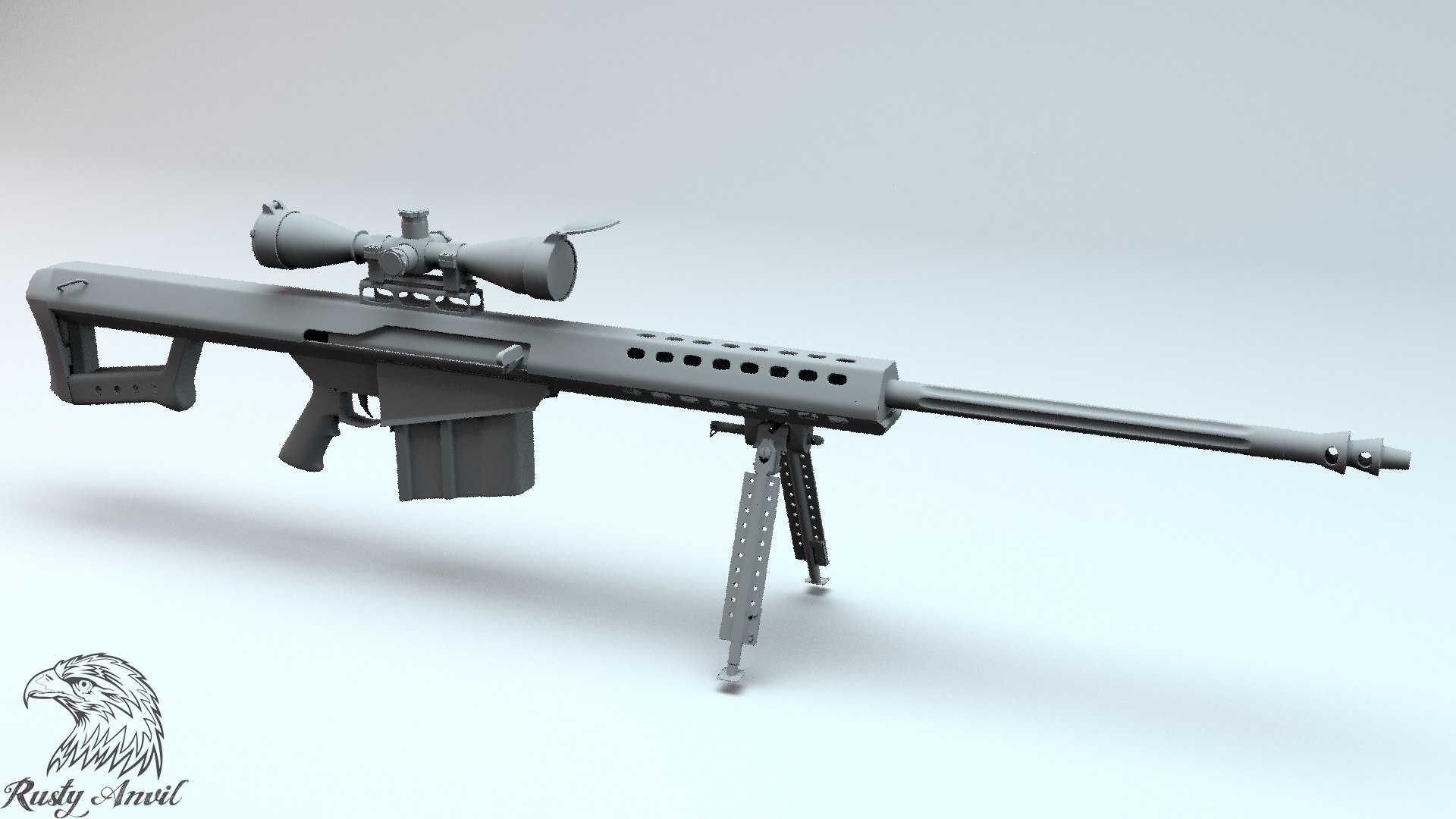 3d Sasr Barrett M82 Model