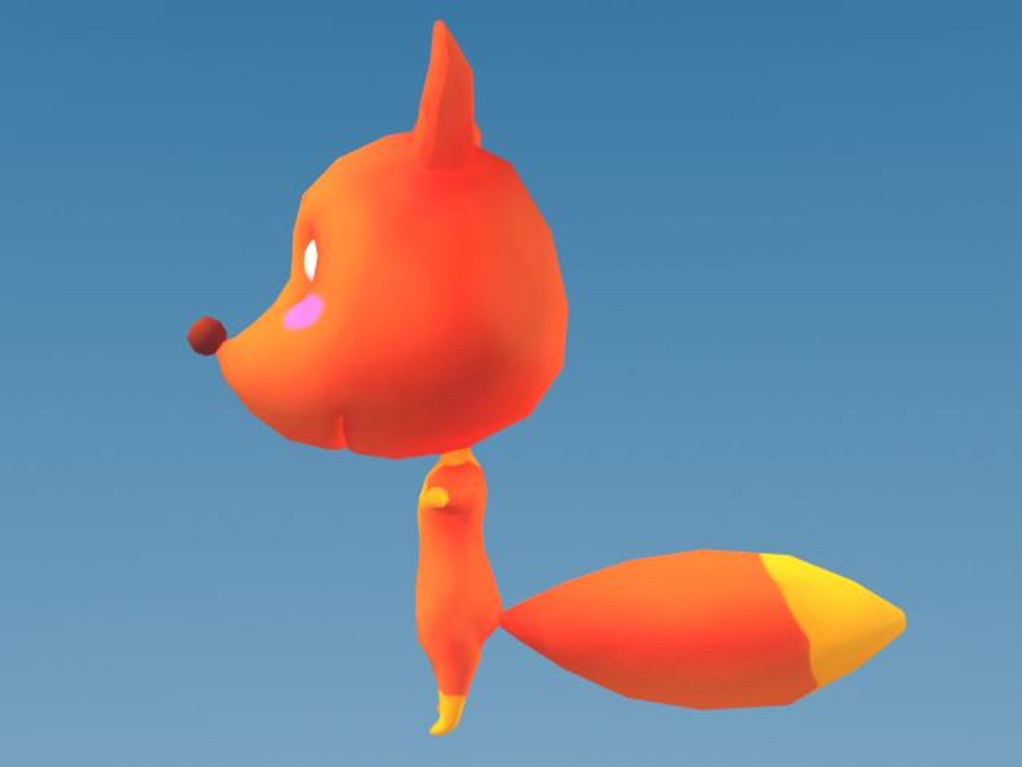 Cartoon Fox 3d Model