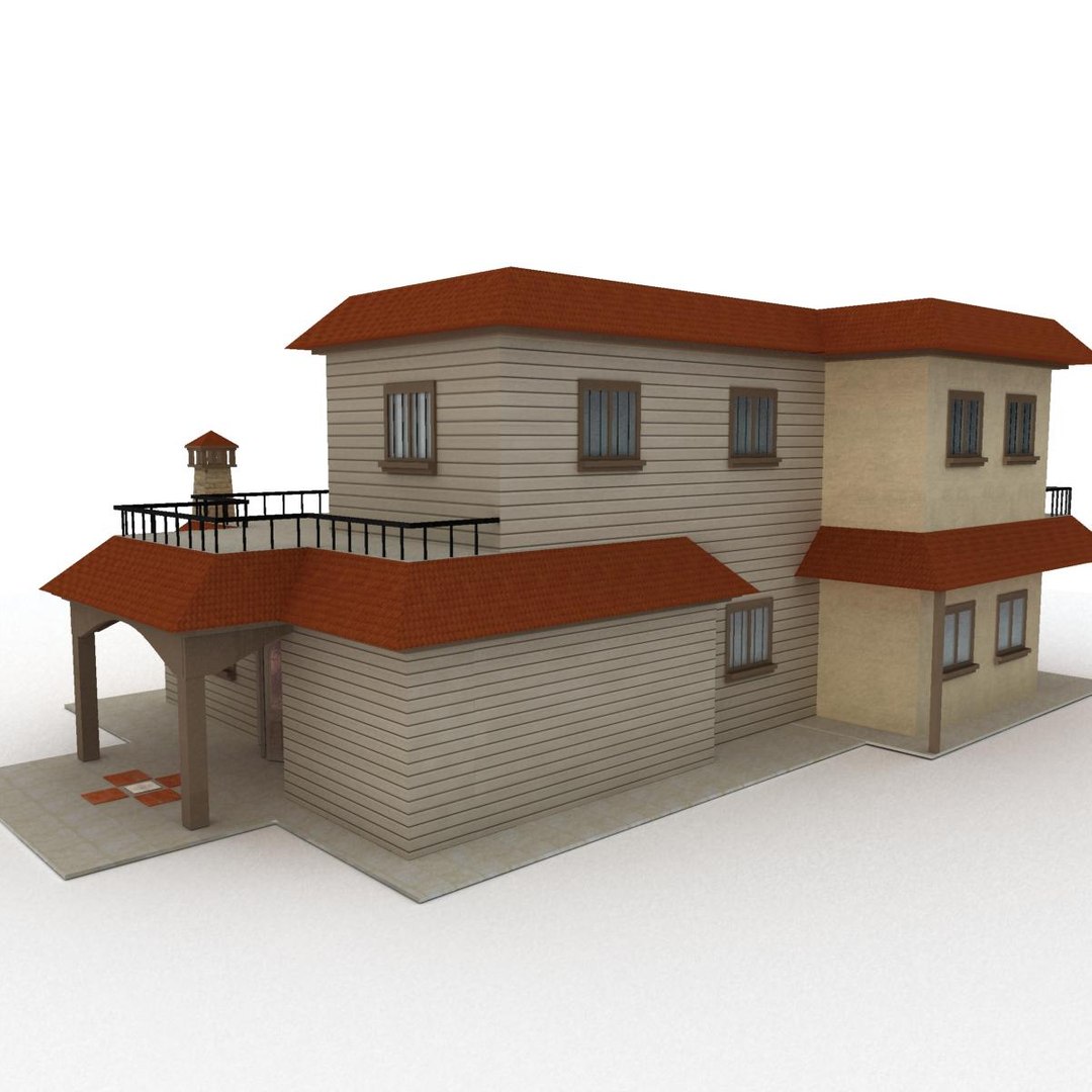 3d Model Of Residential House Duplex