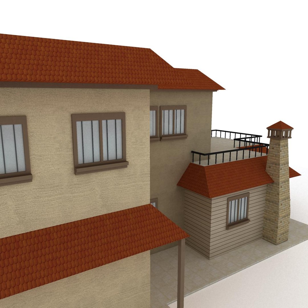 3d Model Of Residential House Duplex