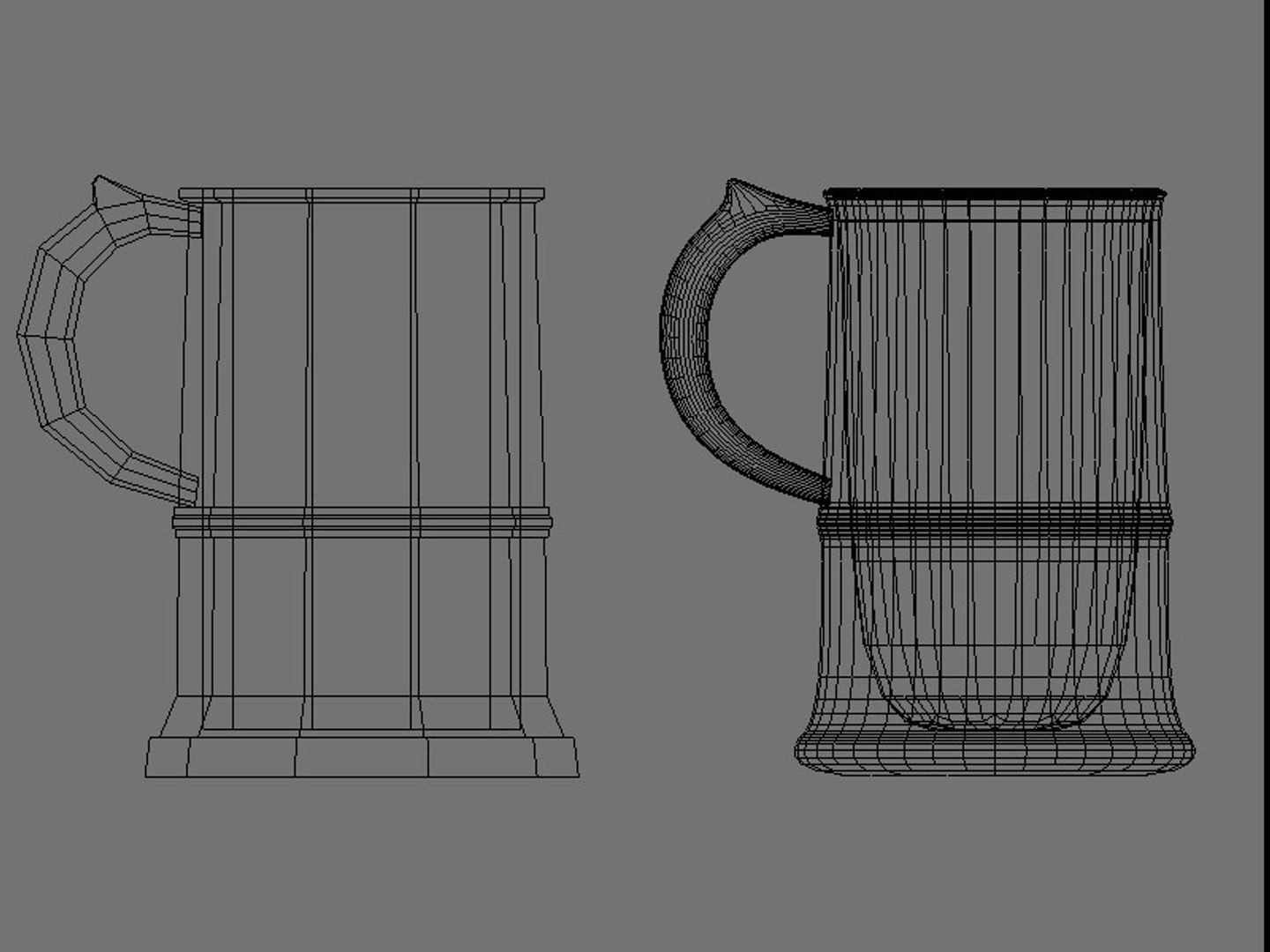 3d pewter tankard