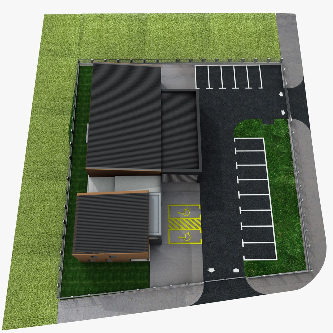 3d Model Building Car Workshop