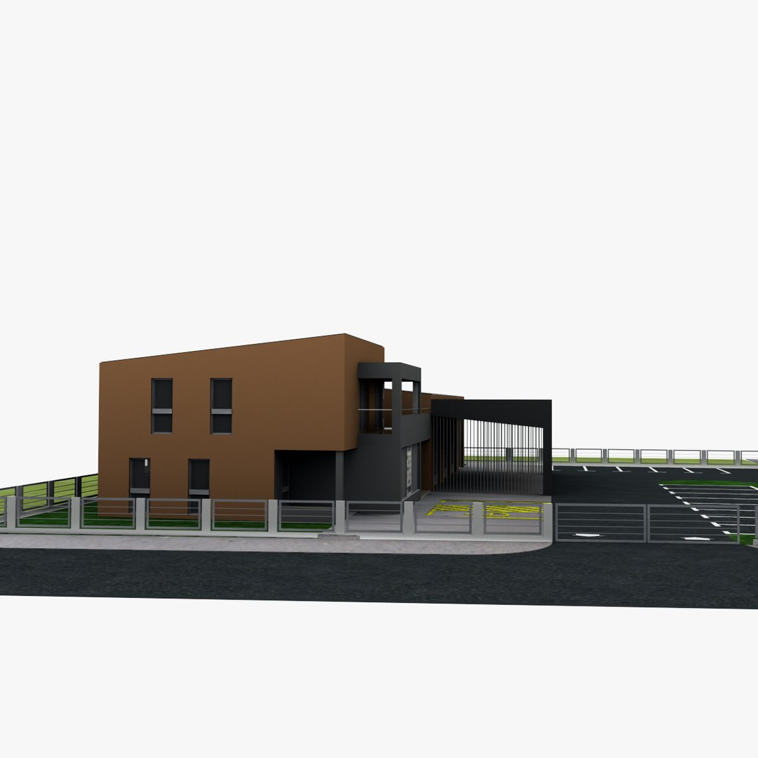 3d Model Building Car Workshop