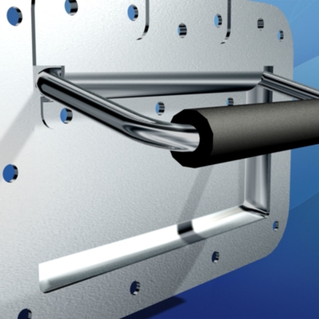 3d recessed handle model
