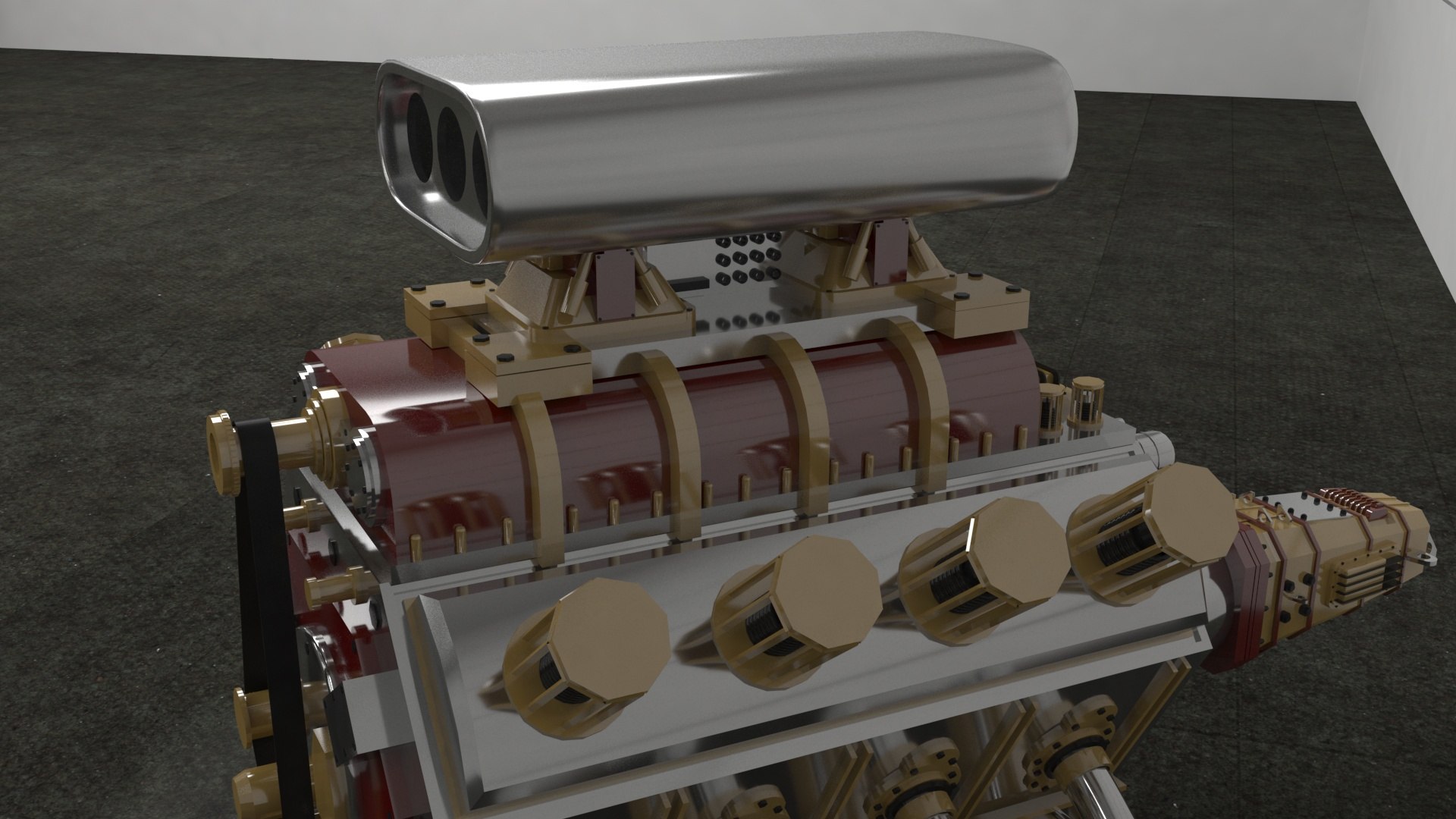 ROD Car Hybrid Engine 3D Model - TurboSquid 2147316
