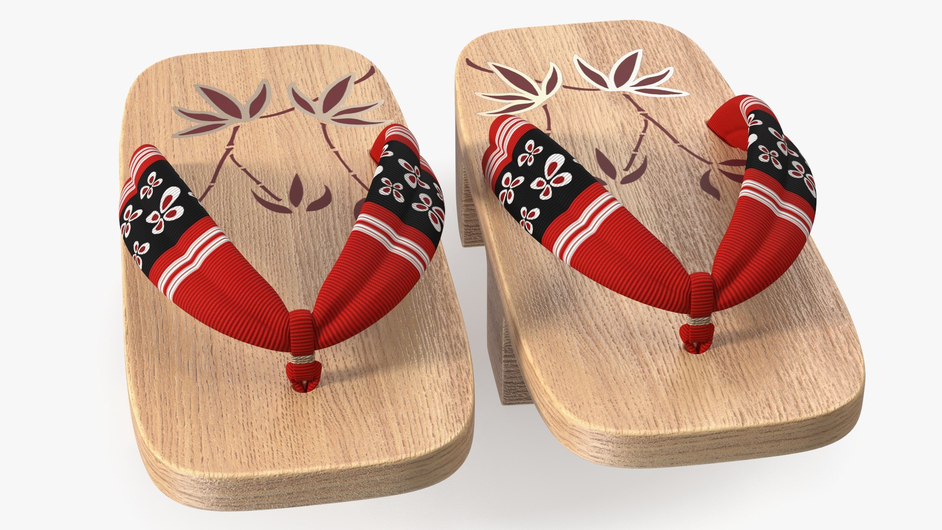 Light Geta Traditional Japanese Clogs 3D Model - TurboSquid 2045443