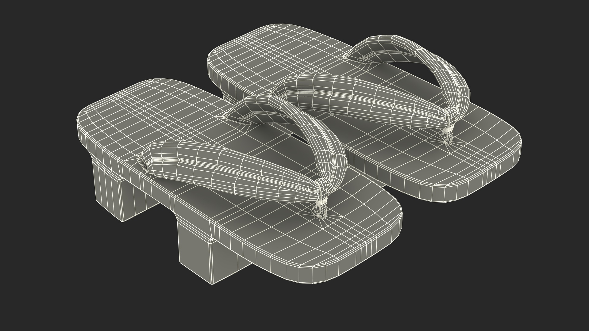 Light Geta Traditional Japanese Clogs 3D Model - TurboSquid 2045443