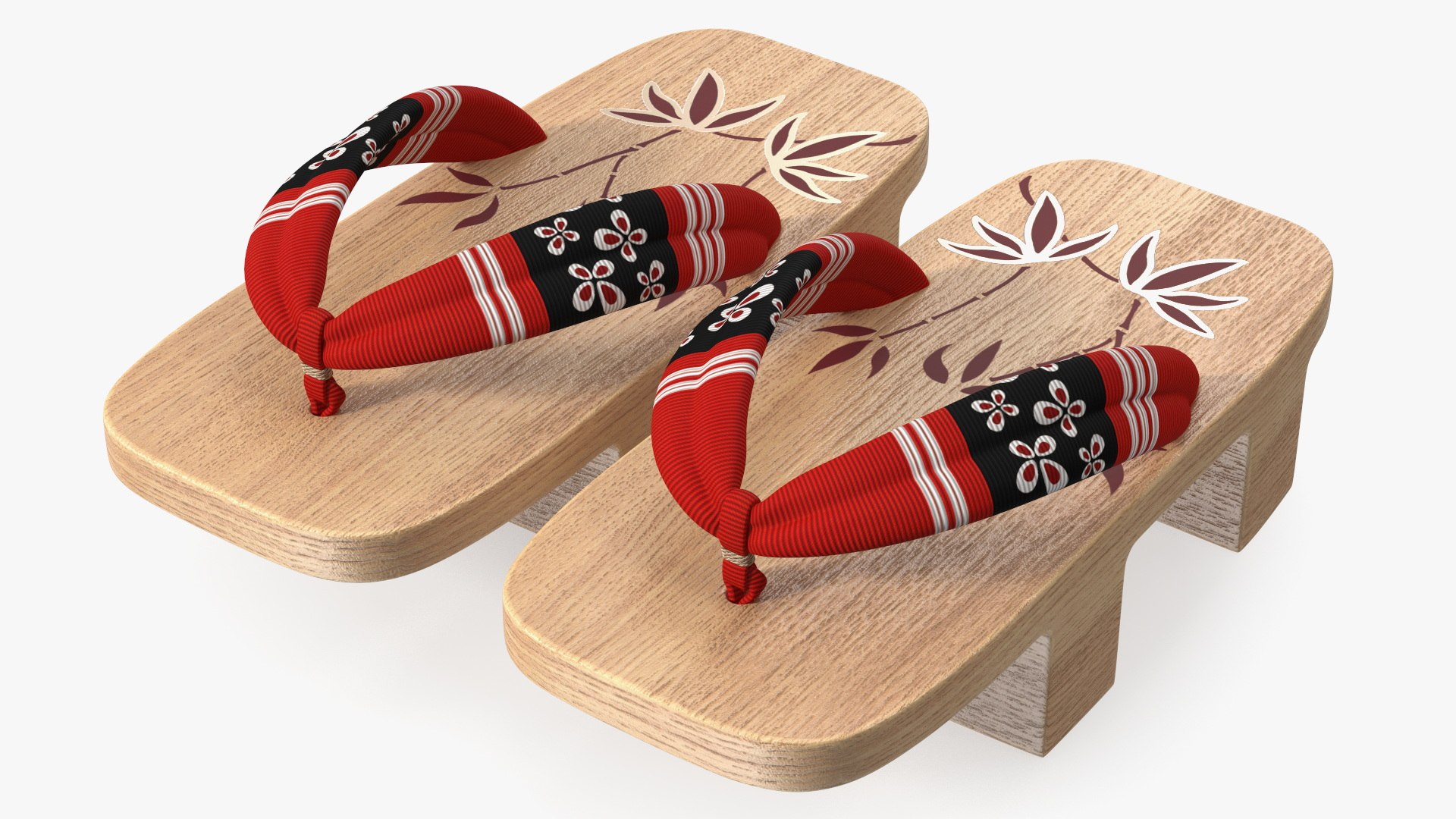 Light Geta Traditional Japanese Clogs 3D Model - TurboSquid 2045443