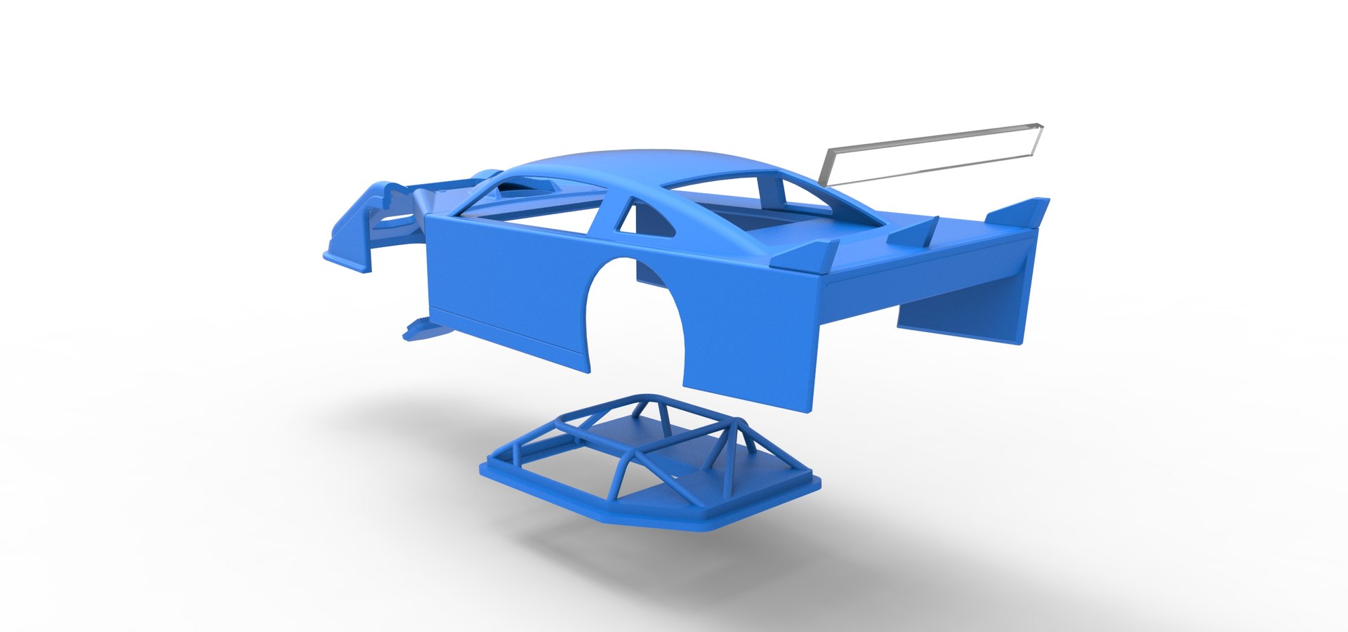 Shell Of Asphalt Modified Stock Car V3 Scale 1 To 25 3D Model ...