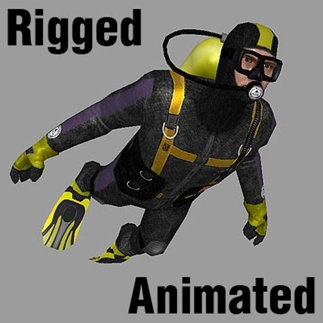 Diver Games Realtime 3d Model