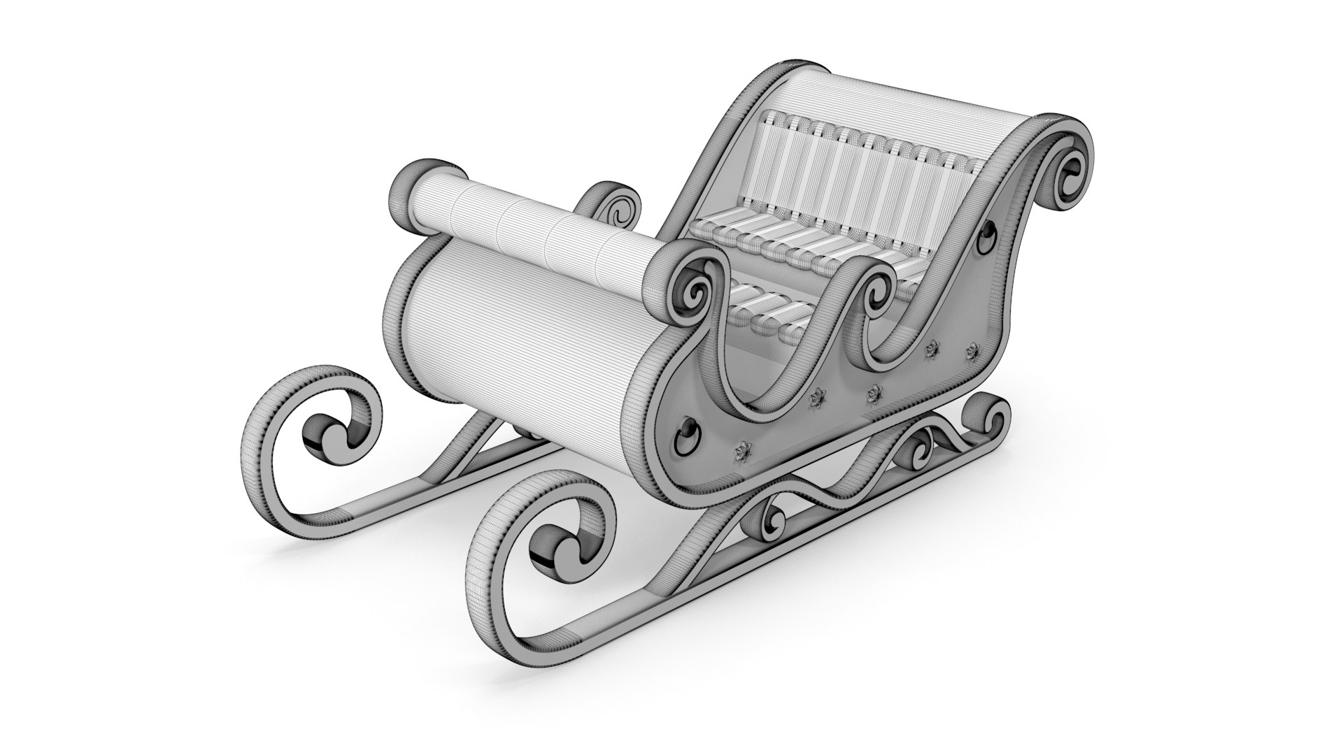 Christmas Sleigh 3D Model - TurboSquid 2142225