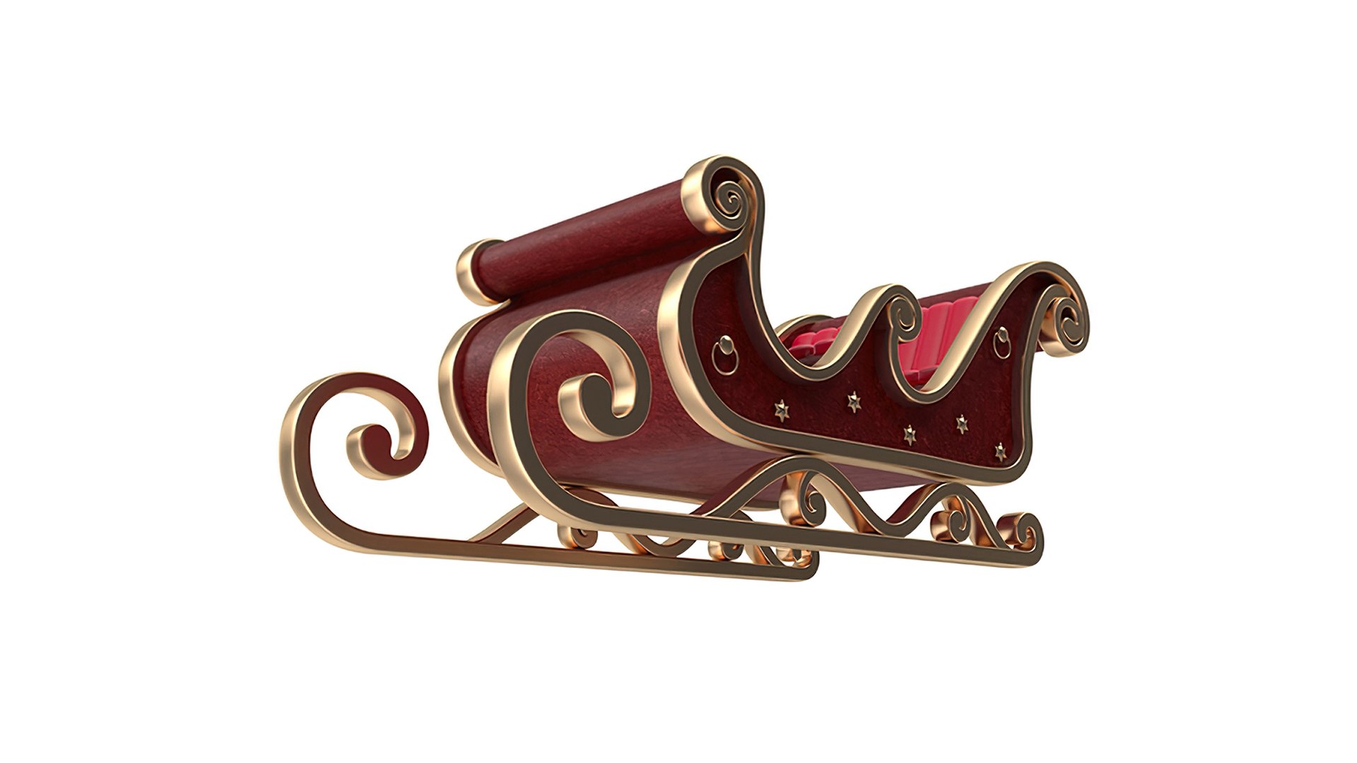 Christmas Sleigh 3D Model - TurboSquid 2142225