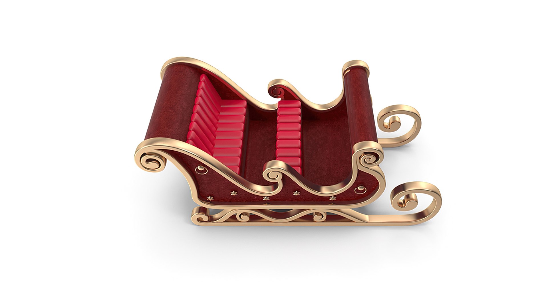 Christmas Sleigh 3D Model - TurboSquid 2142225