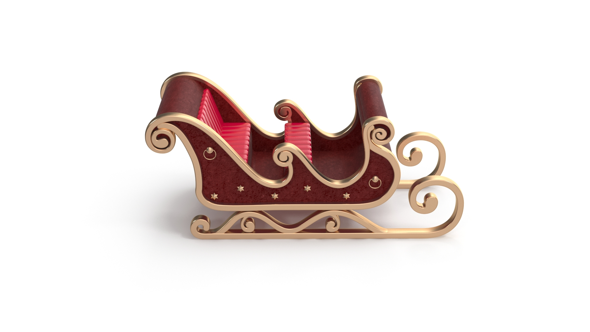 Christmas Sleigh 3D Model - TurboSquid 2142225