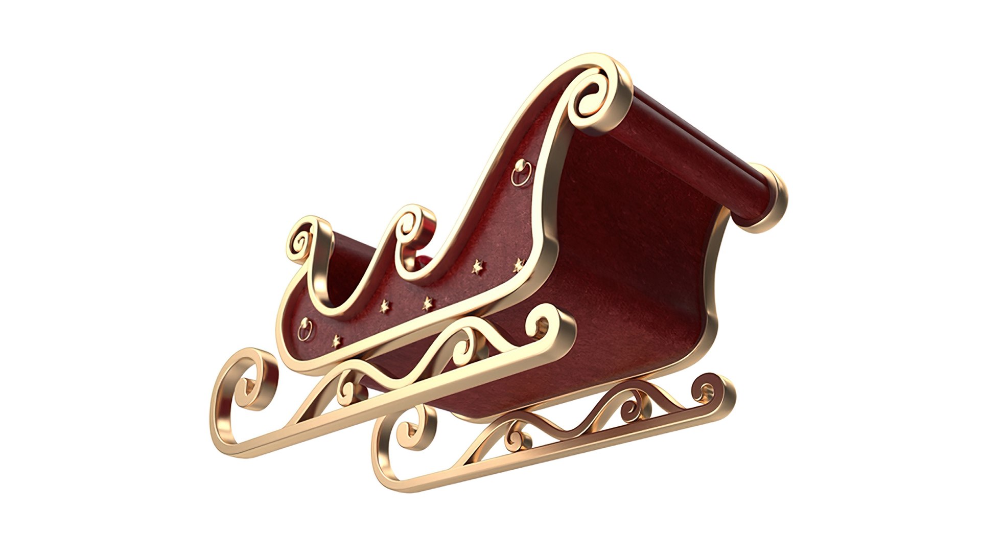 Christmas Sleigh 3D Model - TurboSquid 2142225