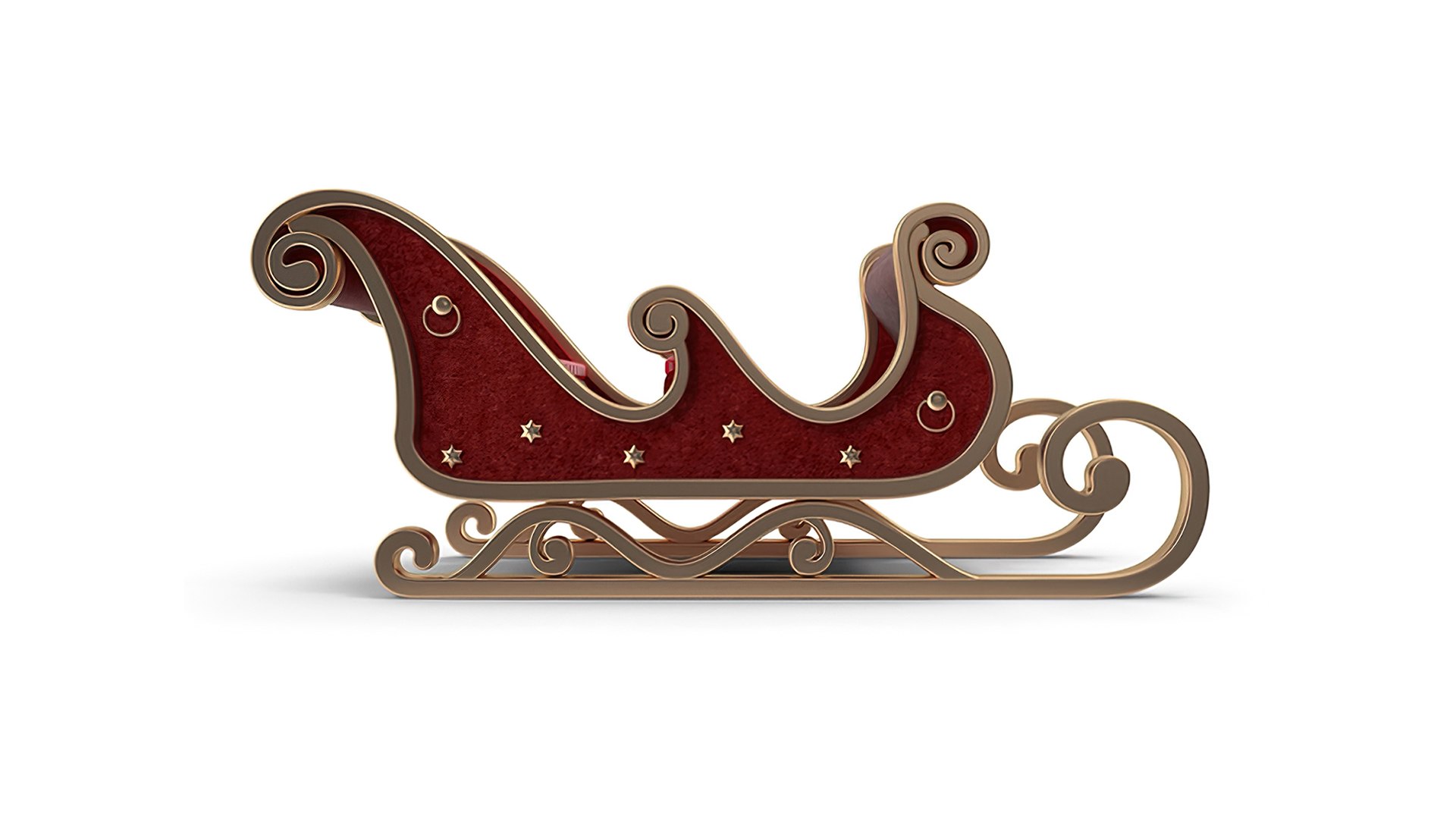 Christmas Sleigh 3D Model - TurboSquid 2142225