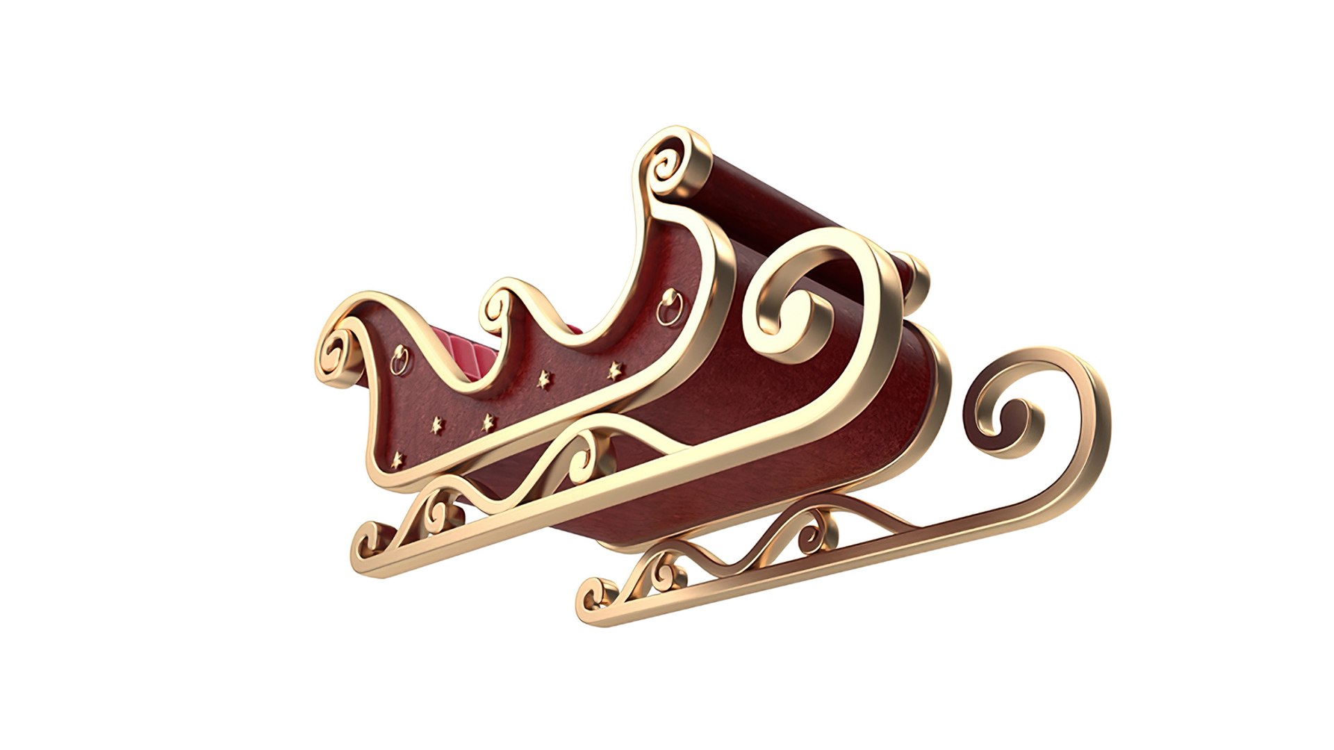 Christmas Sleigh 3D Model - TurboSquid 2142225